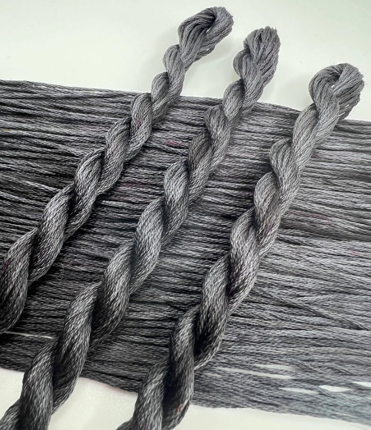 Graphite | 6 Strand Embroidery Floss by Pirate + Robin – Millennial Fabrics